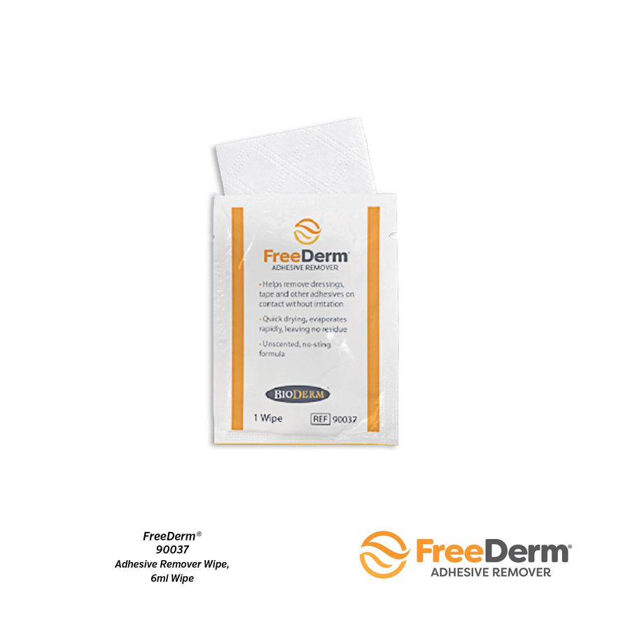 FreeDerm® Adhesive Remover Wipes – Elite Continence Care